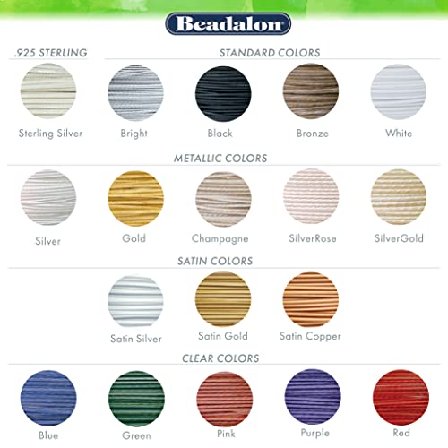 Beadalon 7-Strand 0.015" (0.38 mm) 30 ft (9.1 m) Bright Bead Stringing Wire.015