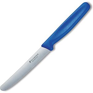 victorinox vic-40553 steak serrated round tip polypropylene handle, 4.50″, blue