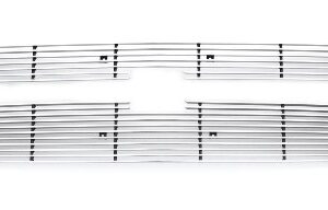 Compatible with Chevrolet Silverado (2006-2007) Billet Grille, Polished, 2 Pc, Overlay - PN #21106