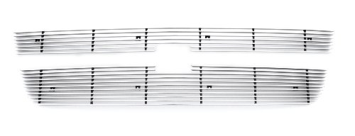 Compatible with Chevrolet Silverado (2006-2007) Billet Grille, Polished, 2 Pc, Overlay - PN #21106