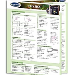 Permacharts Physics Reference Guides- High School Physics Quick Reference Guide - 4 Chart Bundle