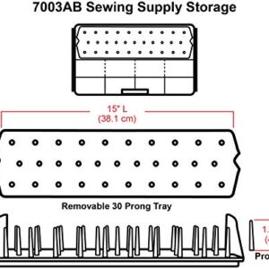 ArtBin 7003AB Sew-Lutions Sewing Supply Storage System with Lift-Out Thread Spool Tray, [1] Plastic Storage Case, Clear