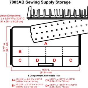 ArtBin 7003AB Sew-Lutions Sewing Supply Storage System with Lift-Out Thread Spool Tray, [1] Plastic Storage Case, Clear