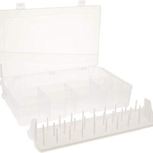 ArtBin 7003AB Sew-Lutions Sewing Supply Storage System with Lift-Out Thread Spool Tray, [1] Plastic Storage Case, Clear