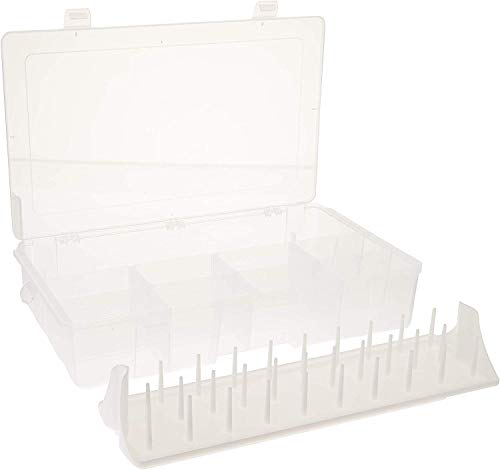 ArtBin 7003AB Sew-Lutions Sewing Supply Storage System with Lift-Out Thread Spool Tray, [1] Plastic Storage Case, Clear