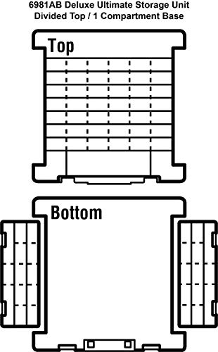 ArtBin 6981AB Super Satchel Deluxe Divided Base, Large Portable Art & Craft Organizer with Drawers, [1] Plastic Storage Case, Clear