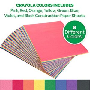 Crayola Construction Paper 9" x 12", 8 Classic Colors (96 Sheets), Great For Classrooms & School Projects, Colors May Vary