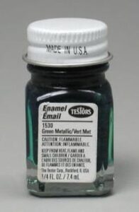 testors enamel 1/4 oz 1100 & 1500 series bottles green metal flake