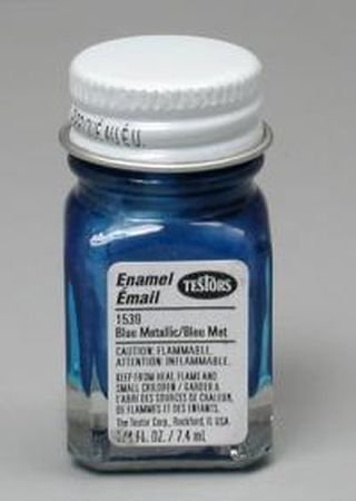 Testors Enamel 1/4 oz 1100 & 1500 Series Bottles Blue Metal Flake