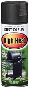 rust-oleum 7778830 high heat spray paint, 12 ounce, bar-b-que black, 12 fl oz