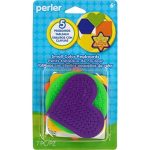 perler beads small fun shaped pegboards-5 count ( packaging may vary )