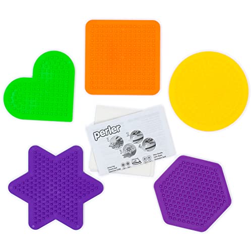 Perler Beads Small Fun Shaped Pegboards-5 Count ( Packaging May Vary )