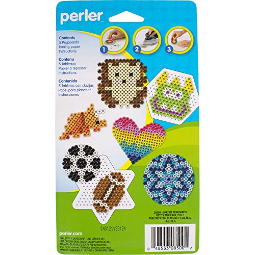 Perler Beads Small Fun Shaped Pegboards-5 Count ( Packaging May Vary )