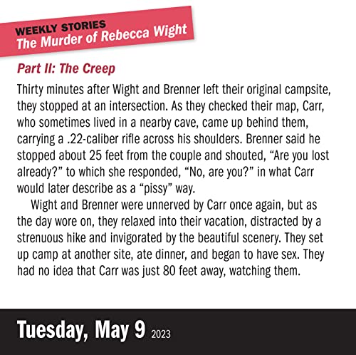 A Year of True Crime Page-A-Day Calendar 2023: Cannibal Cooks, Killer Kids, Incredible Survivors!