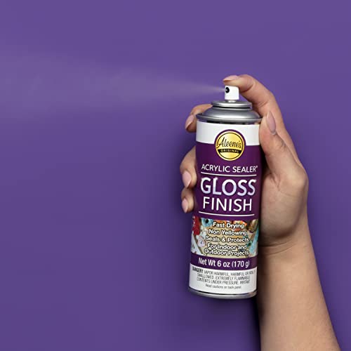 Aleene's 26412 Spray Gloss Finish, 6 Oz Acrylic Sealer, Original Version