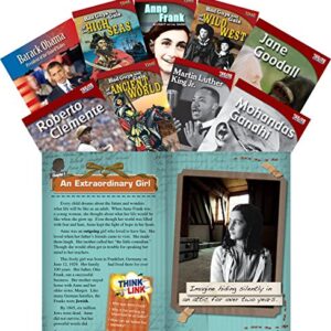 Teacher Created Materials - Classroom Library Collections: Biographies - 9 Book Set - Grades 2-5 - Guided Reading Level M - T