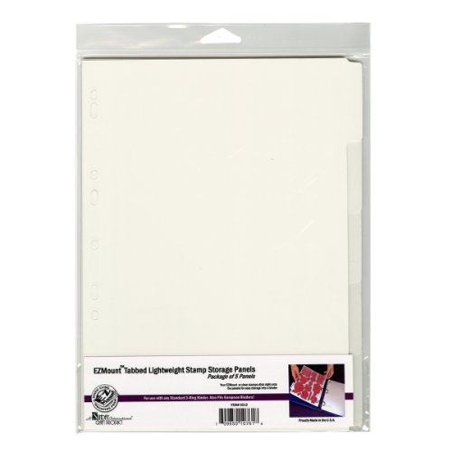 EZMount Tabbed Lightweight Stamp Storage Panels 5/Pkg, 8.25"X11.75"