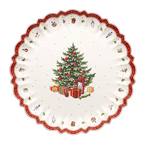 Toy’s Delight Serving Platter by Villeroy & Boch - Perfect for Christmas Cookies and Holiday Treats -Premium Porcelain - Dishwasher Safe - 17.5 Inches