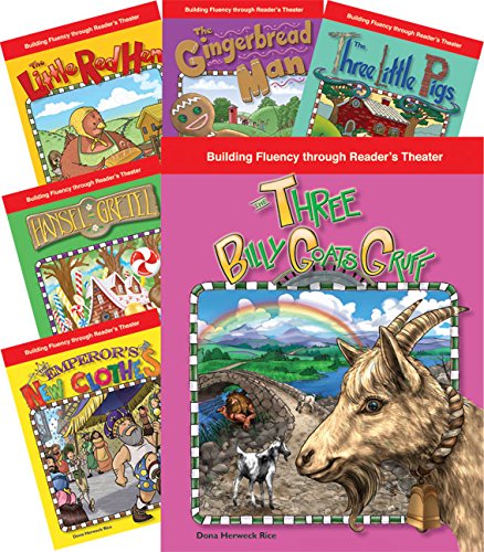 Teacher Created Materials - Reader's Theater: Children's Folk Tales and Fairy Tales - 6 Book Set - Grades K-1 - Guided Reading Level A - I