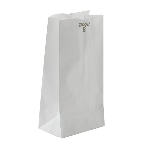 8 lb. White Paper Bag 500/Bundle