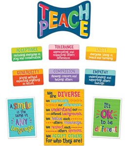 carson dellosa – one world teach peace bulletin board set, 11 pieces, classroom décor