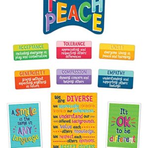 Carson Dellosa – One World Teach Peace Bulletin Board Set, 11 Pieces, Classroom Décor