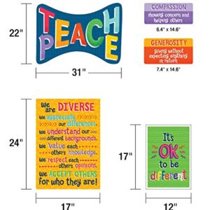 Carson Dellosa – One World Teach Peace Bulletin Board Set, 11 Pieces, Classroom Décor