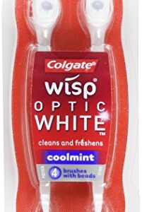 Colgate Wisp Whitening Mini-Brush with Freshening Bead, Coolmint, 4-Count (Pack of 3)