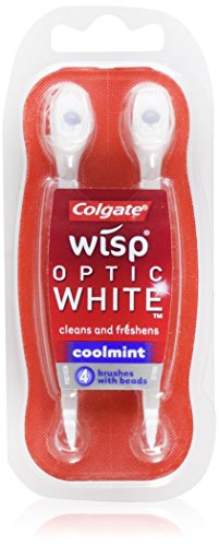 Colgate Wisp Whitening Mini-Brush with Freshening Bead, Coolmint, 4-Count (Pack of 3)