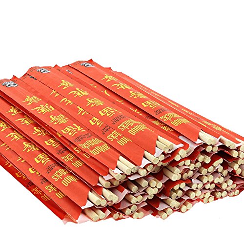 Royal Premium Disposable Bamboo Chopsticks, 9" Sleeved and Separated, UV Treated, Bag of 100