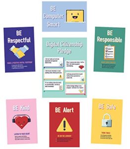 carson dellosa – digital citizenship bulletin board set, classroom décor, 7 pieces