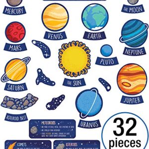 Carson Dellosa – Solar System Bulletin Board Set, Classroom Décor, 32 Pieces