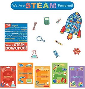 carson dellosa – steam bulletin board set, classroom décor, 22 pieces