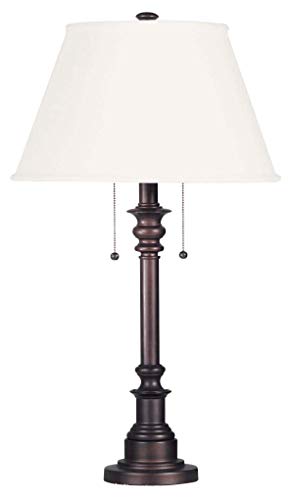 Kenroy Home 30437BRZ Spyglass Table Lamp with Bronze Finish, Classic Style, 30.5" Height, 17" Width, 17" Depth