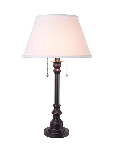 Kenroy Home 30437BRZ Spyglass Table Lamp with Bronze Finish, Classic Style, 30.5" Height, 17" Width, 17" Depth