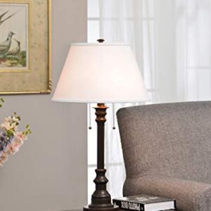 Kenroy Home 30437BRZ Spyglass Table Lamp with Bronze Finish, Classic Style, 30.5" Height, 17" Width, 17" Depth