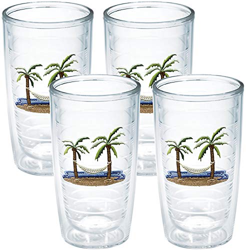 Tervis Tumbler Palm and Hammock 16-Ounce Double Wall Insulated Tumbler, Set of 4 - 1035978