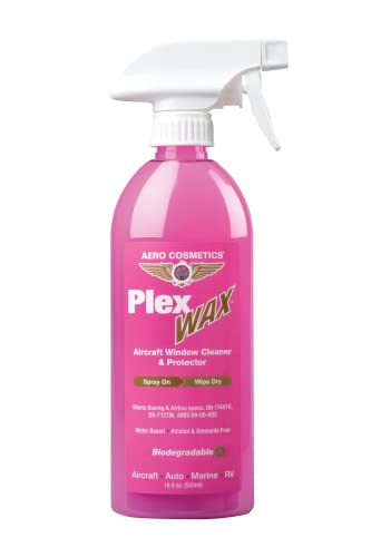 Aero Cosmetics Plex Wax Aircraft Window and Instrument Cleaner, Works on Plastic and Heated Glass