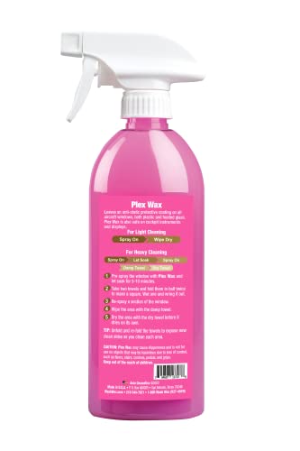 Aero Cosmetics Plex Wax Aircraft Window and Instrument Cleaner, Works on Plastic and Heated Glass