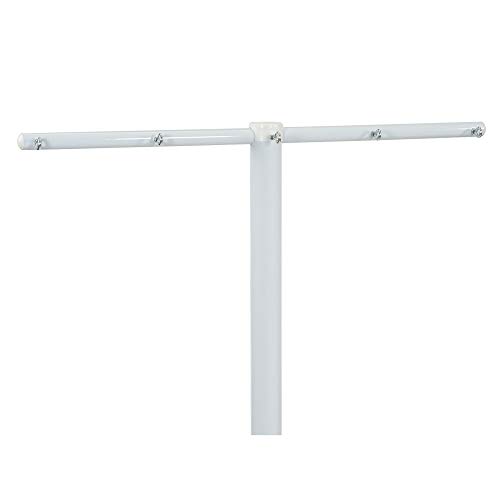 Household Essentials Outdoor Clothesline, 86 inches high, 46 inches Wide, and 3 inches deep 3-inch Diameter Post, White