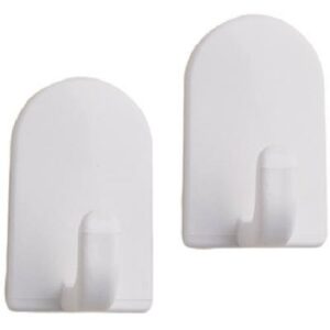 interdesign self-adhesive mini hook, white, set of 6