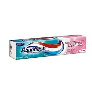 aqua fresh sensitive maximum strength toothpaste, 5.6 oz, (32432)