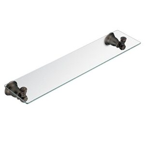 moen yb5490orb kingsley 20-inch w x 5-inch d decorative bathroom vanity glass shelf,, oil rubbed bronze