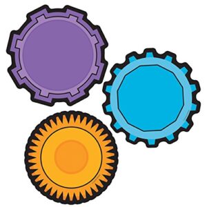 Carson Dellosa Gears Cutouts, 36 Gear Cutouts for Bulletin Board and Classroom Décor, Science Classroom Cut-Outs for Science Décor, STEM Cutouts for Classroom Bulletin Board Decorations