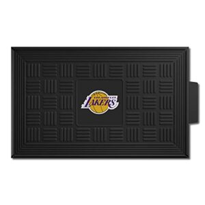 fanmats – 11413 nba los angeles lakers vinyl medallion door mat , 19″x30″