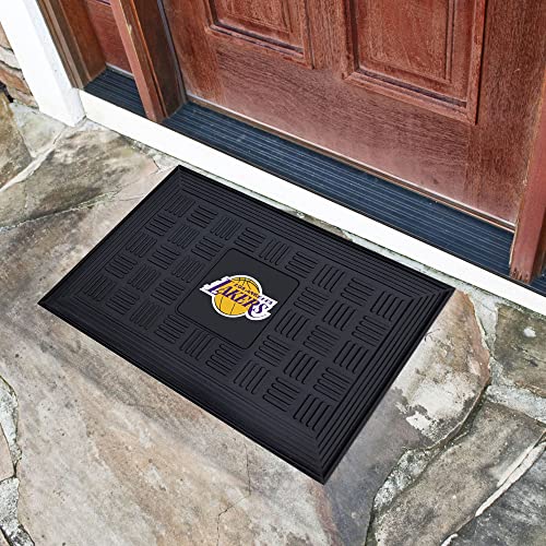 FANMATS - 11413 NBA Los Angeles Lakers Vinyl Medallion Door Mat , 19"x30"