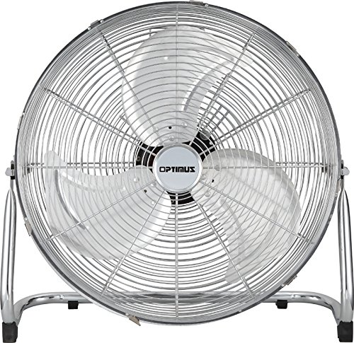 Optimus F-4122 F-4122 3-Speed 40-Watt 12-In. Industrial-Grade High-Velocity Floor Fan