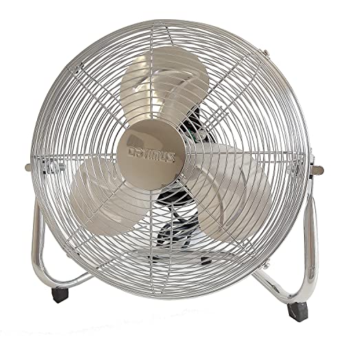 Optimus F-4122 F-4122 3-Speed 40-Watt 12-In. Industrial-Grade High-Velocity Floor Fan