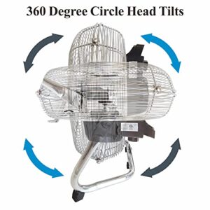 Optimus F-4122 F-4122 3-Speed 40-Watt 12-In. Industrial-Grade High-Velocity Floor Fan