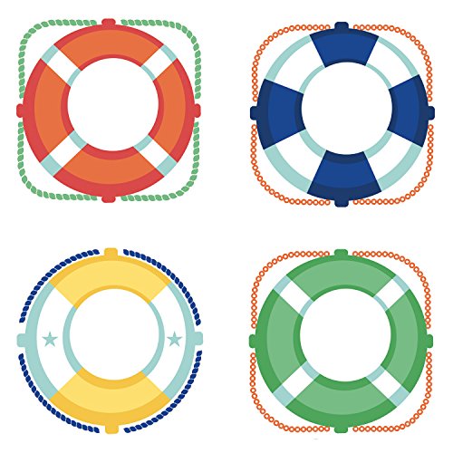 Carson Dellosa – SS Discover Life Preserver Colorful Cut-Outs, Classroom Décor, 36 Pieces